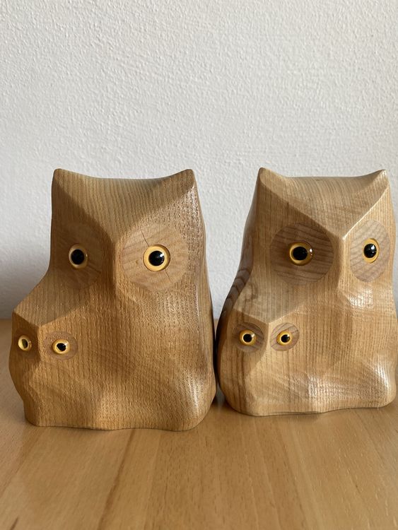 2 Spardosen/Sparkassen Eule aus Holz UBS | Kaufen auf Ricardo