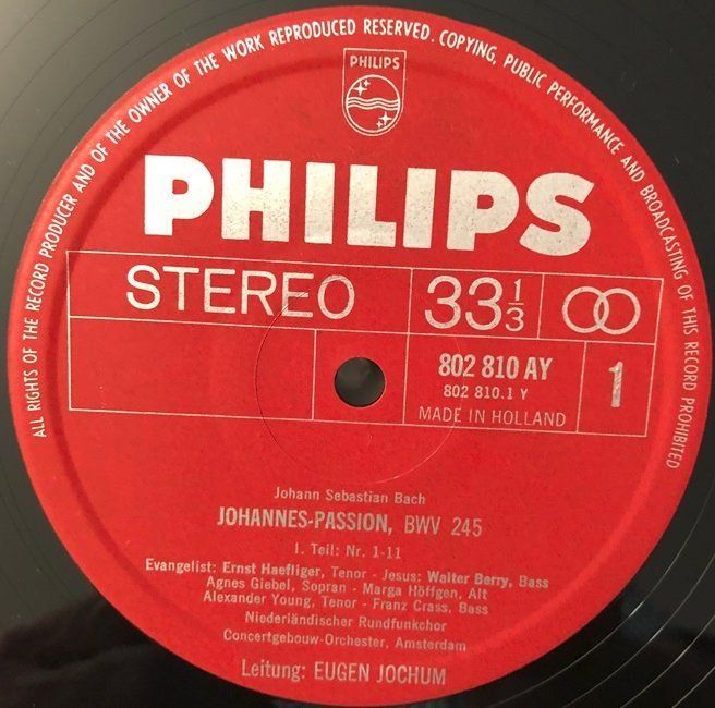 Bach – Johannes-Passion (3 LP-Box-Set, Eugen Jochum) (Gebraucht) in ...