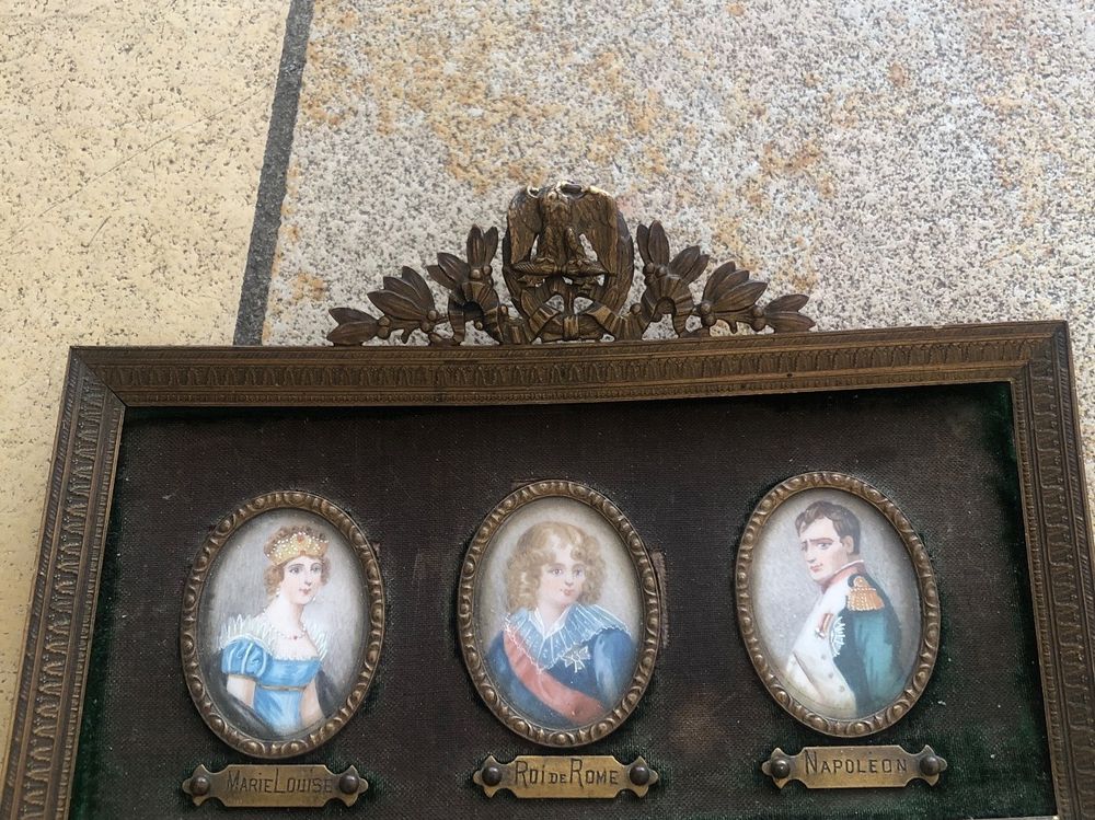 Altes Bild Napoleon, Marie Louise und Roi de Rome, Messing (Gebraucht ...
