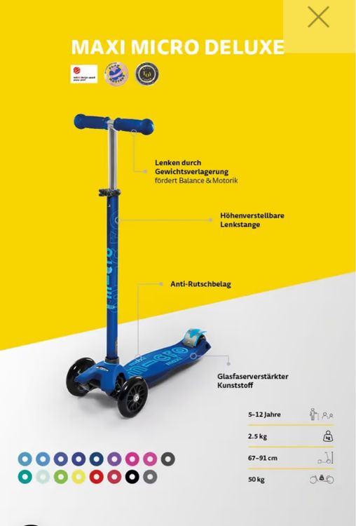 Micro Maxi Deluxe Scooter | Kaufen auf Ricardo