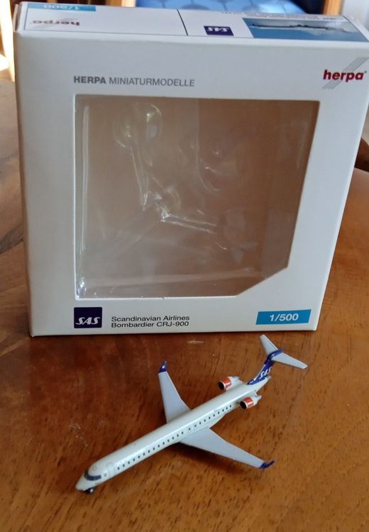Modellflugzeug Herpa 1:500 CRJ-900 der SAS | Kaufen auf Ricardo