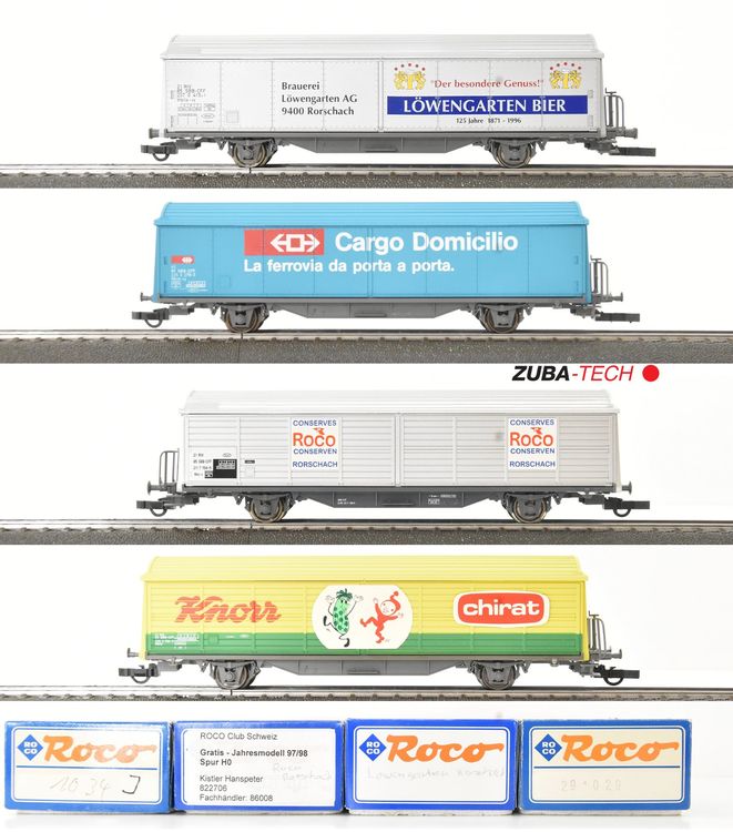 Roco 4x Schiebewandwagen der SBB H0, GS mit OVP | Kaufen auf Ricardo