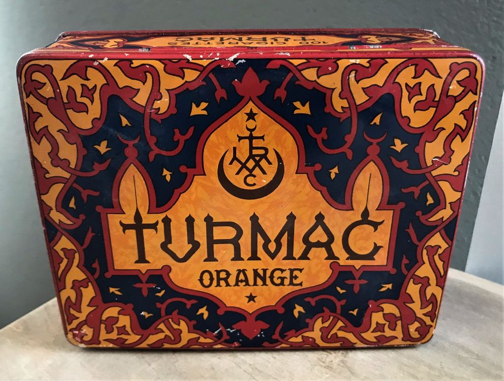 Alte Blechdose TURMAC ORANGE - 14.5 cm rar (Gebraucht) in Rothrist für ...