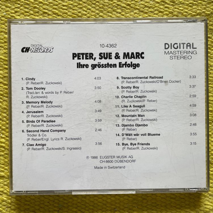 PETER, SUE&MARC PETER REBER-IHRE GRÖSSTEN ERFOLGE (Gebraucht) in Rorschacherberg für CHF 2.9 ...