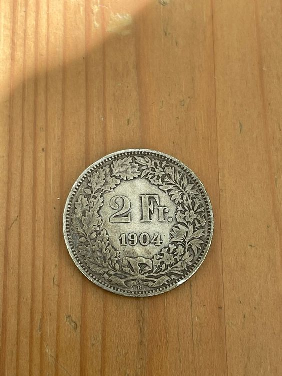 Schweizer Franken, 2 CHF, Jahr 1904 (Gebraucht) in Basel für CHF 14.9 – mit Lieferung auf ...