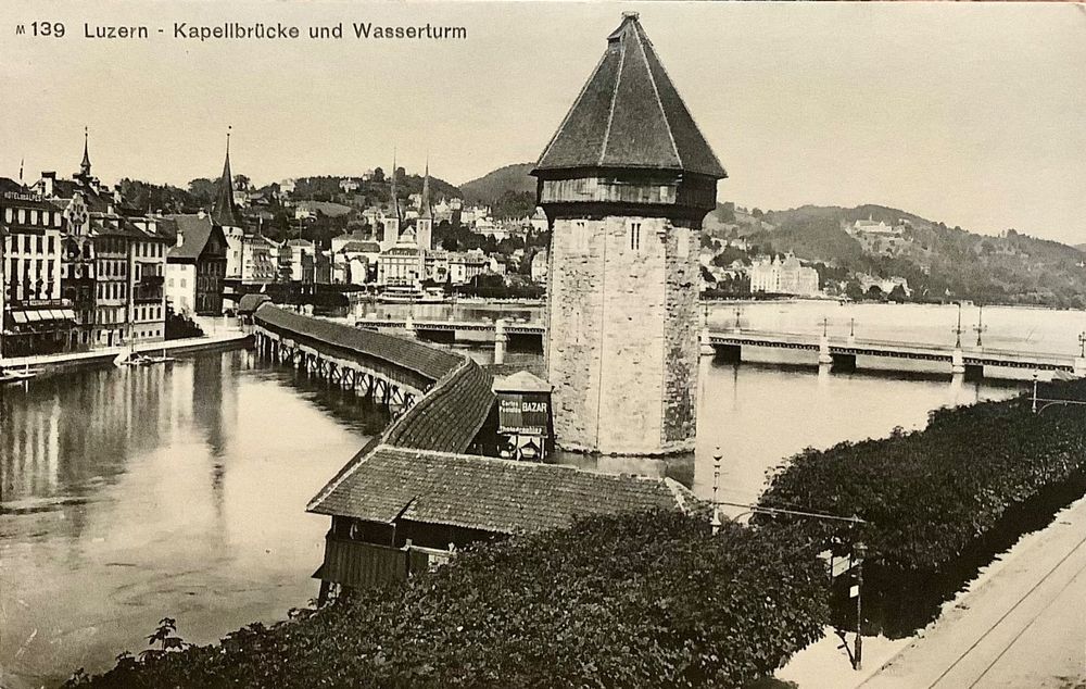 KAPELLBRÜCKE & WASSERTURM Luzern - Vierwaldstättersee (Gebraucht) in ...