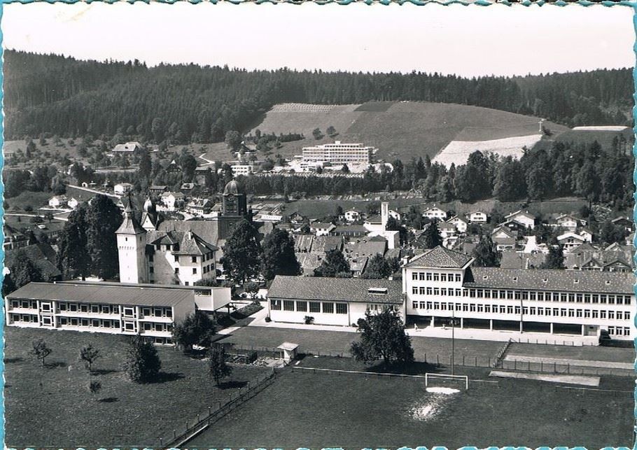 Willisau LU Flugaufnahme Schulhaus Nr.463 , 1950 | Kaufen auf Ricardo