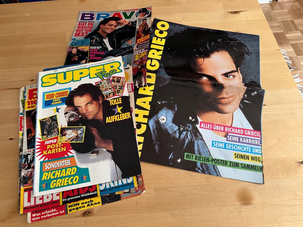 RICHARD GRIECO tolle rare Berichte + Poster + Magazine Kult (Gebraucht ...