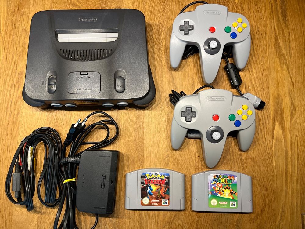Nintendo 64 N64 + 2 Controller Mario 64 Pokemon Stadium | Kaufen auf ...