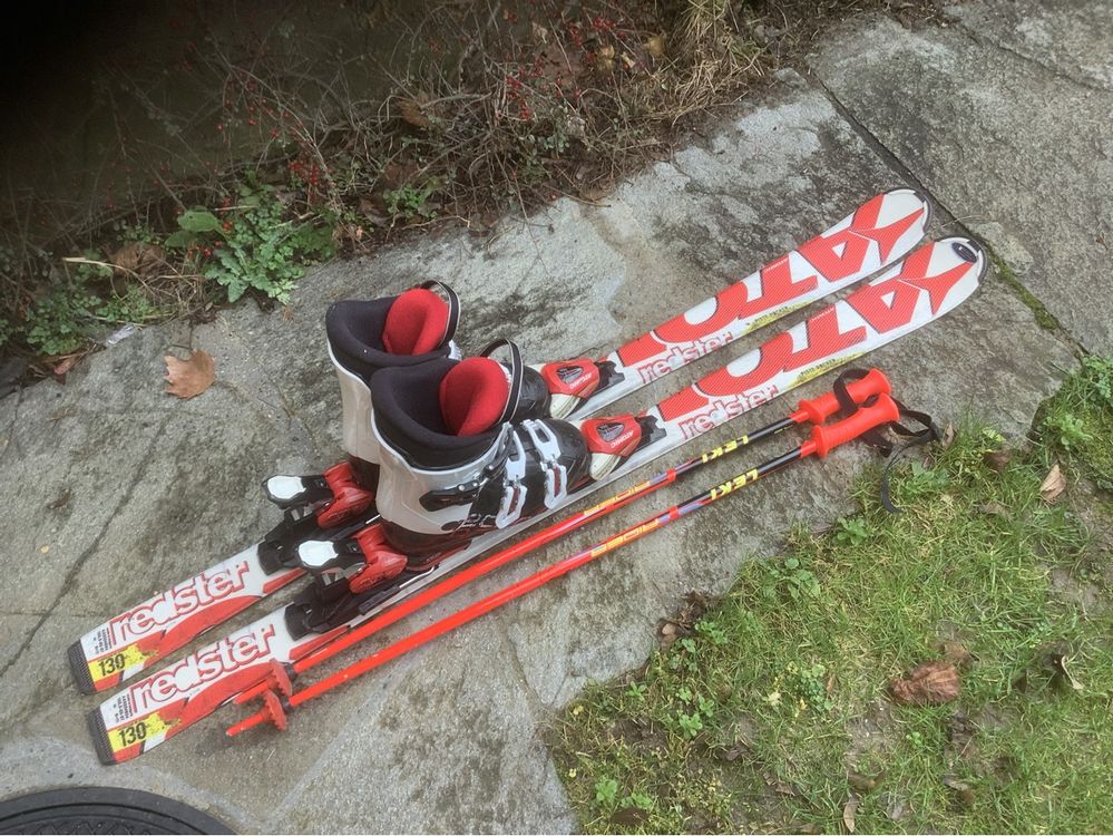 Kinderski-Set (Ski, Schuhe Gr 36, Stöcke) (Gebraucht) in Riehen für CHF ...