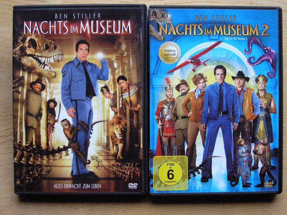 2 DVD Set / Nachts im Museum 1 & 2 Ben Stiller (Gebraucht) in Zuzwil SG für CHF 5.5 – mit ...