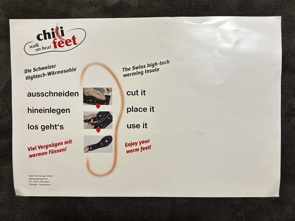 Neu Top Chili Feet Sohlen - nie mehr kalte Füsse (Neu und ...