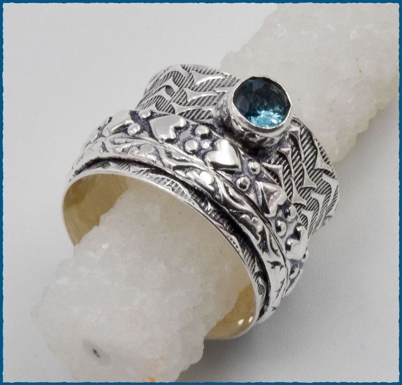 Blue Topaz Spinning Ring 925 Silber (Neu und originalverpackt) in Oberglatt ZH für CHF 44 – mit ...