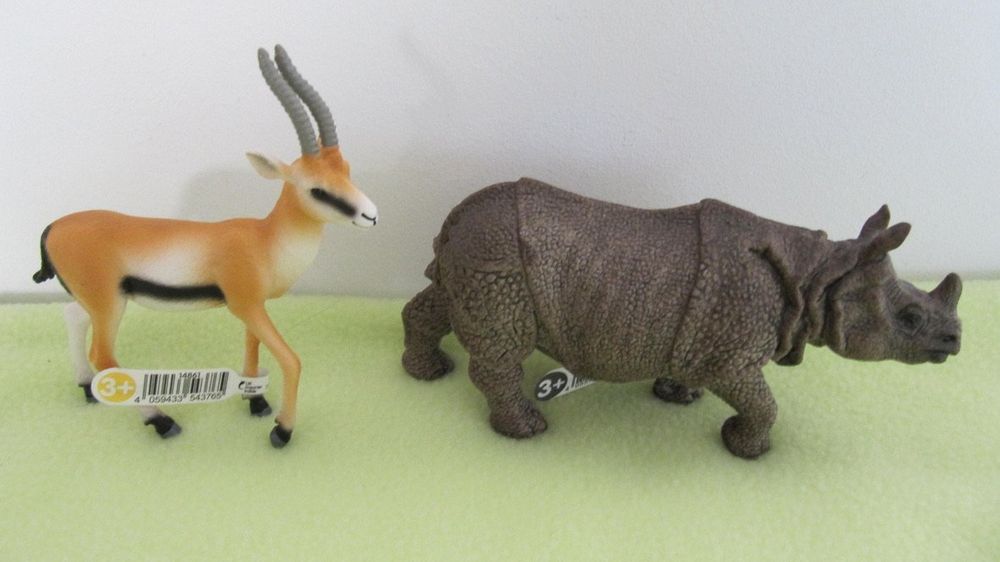 Schleich Nashorn & Gazelle, neuwertig, super Zustand! | Kaufen auf Ricardo
