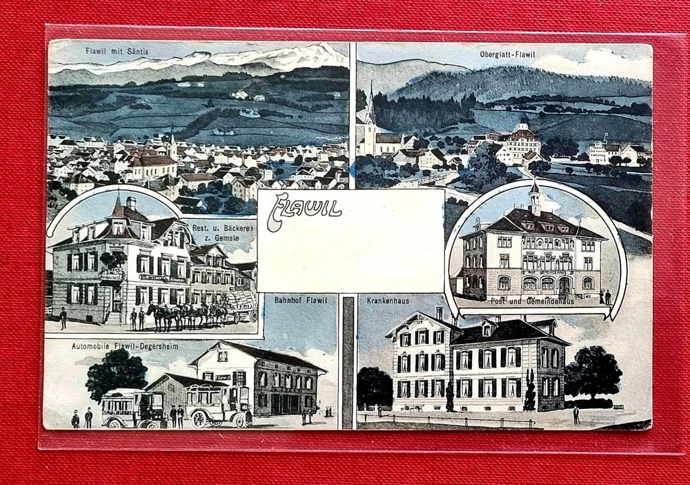 Flawil - Rest. Gemsle - Bahnhof - Oberglatt - Litho (Gebraucht) in Rothrist für CHF 55 – mit ...