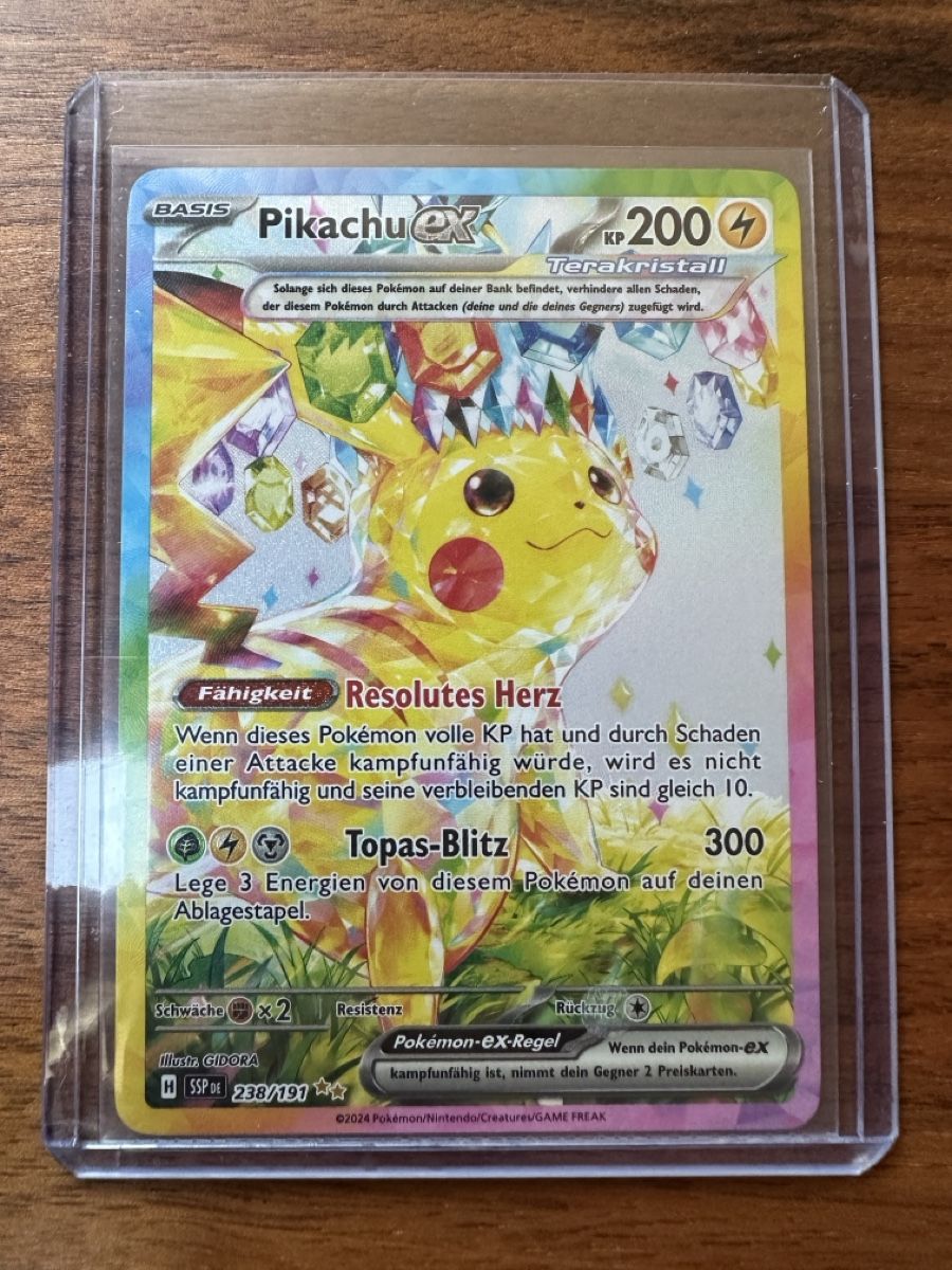 Pikachu ex 238/191 Resolutes Herz (SSP/DE) (Neu (gemäss Beschreibung ...