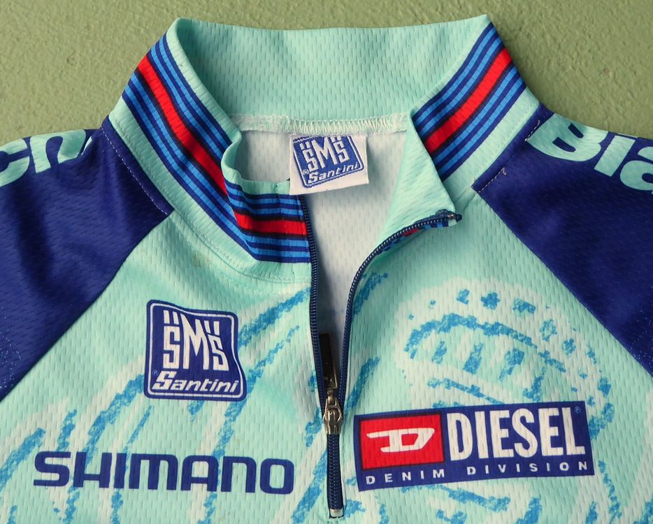 orig. vintage Team BIANCHI MARTINI RACING SANTINI Velotrikot | Kaufen ...