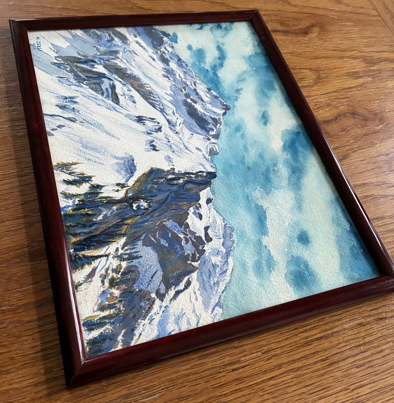 H. JSELI - Zahm Andrist Spaltenhorn Rienthal 1935 - Aquarell (Gebraucht ...