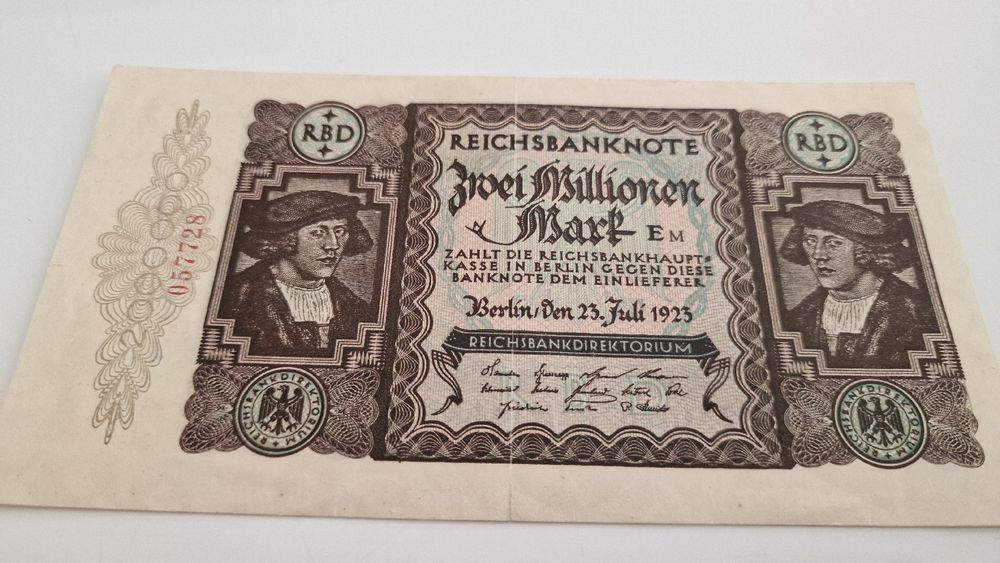 2 Millionen Mark ReichsBanknote 1923 E.M. (Gebraucht) in Herisau für ...