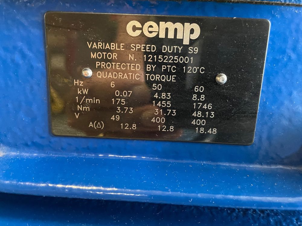 Elektromotor 8.8kW / 12PS - cemp - variable Drehzahl (Gebraucht) in ...