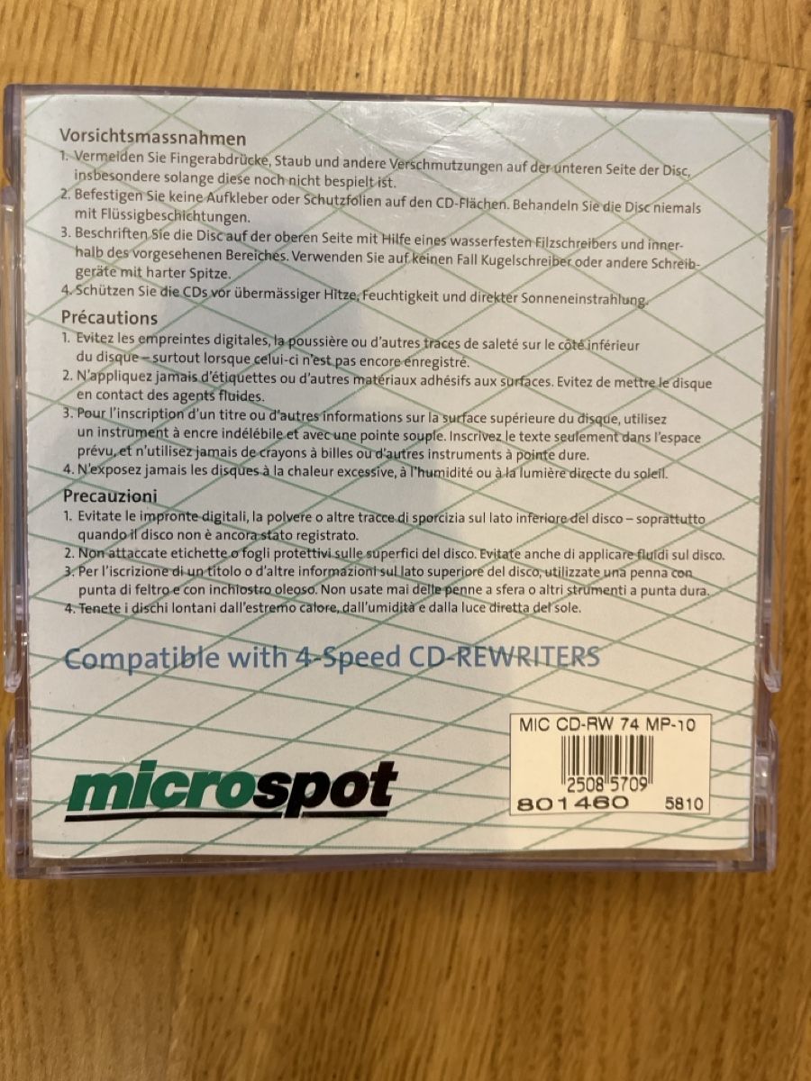 9 Microspot CD-RW Rohlinge 4x - Neu & OVP, Rarität! (Neu (gemäss ...