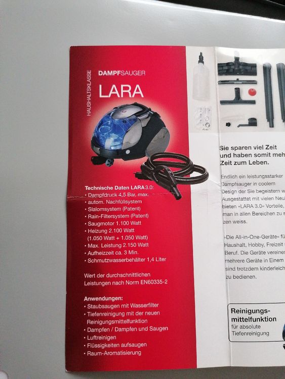 Singer Dampfstaubsauger lara (Neu und originalverpackt) in GRUB AR für CHF 2300 – nur Abholung ...