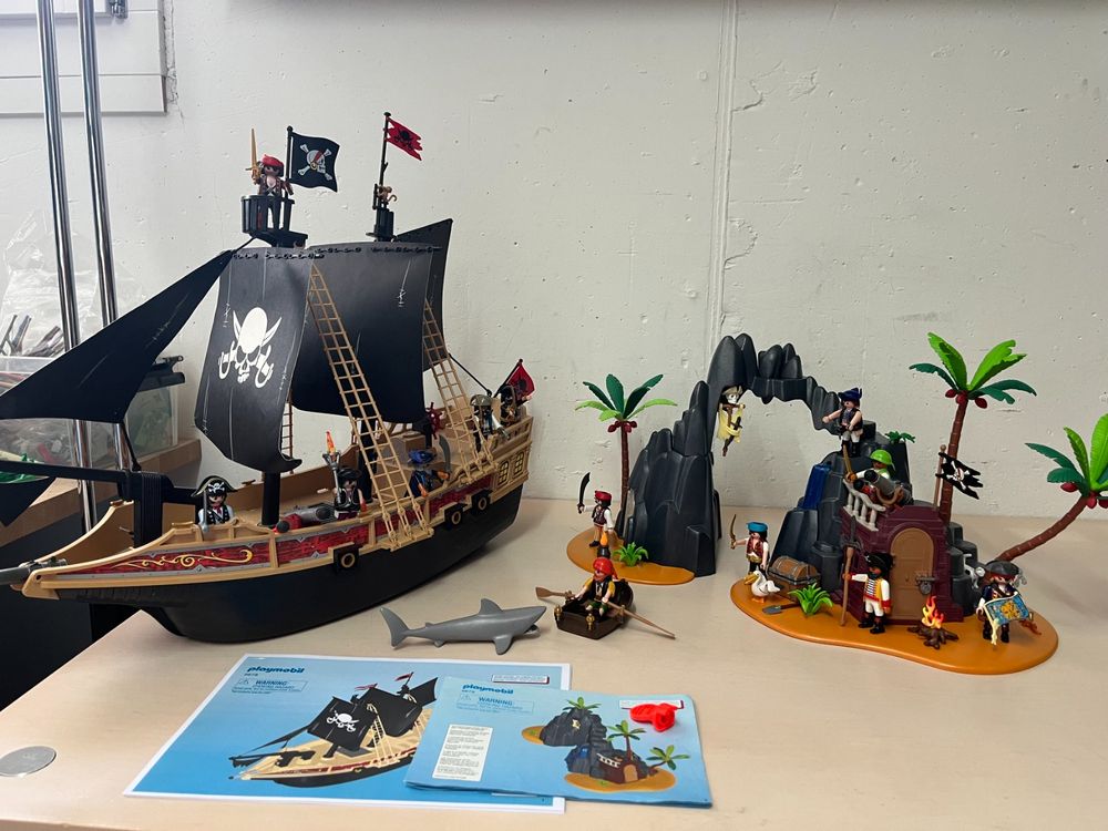 Playmobil Piratenschiff Pirateninsel alle Teile vorhanden (Neu (gemäss ...