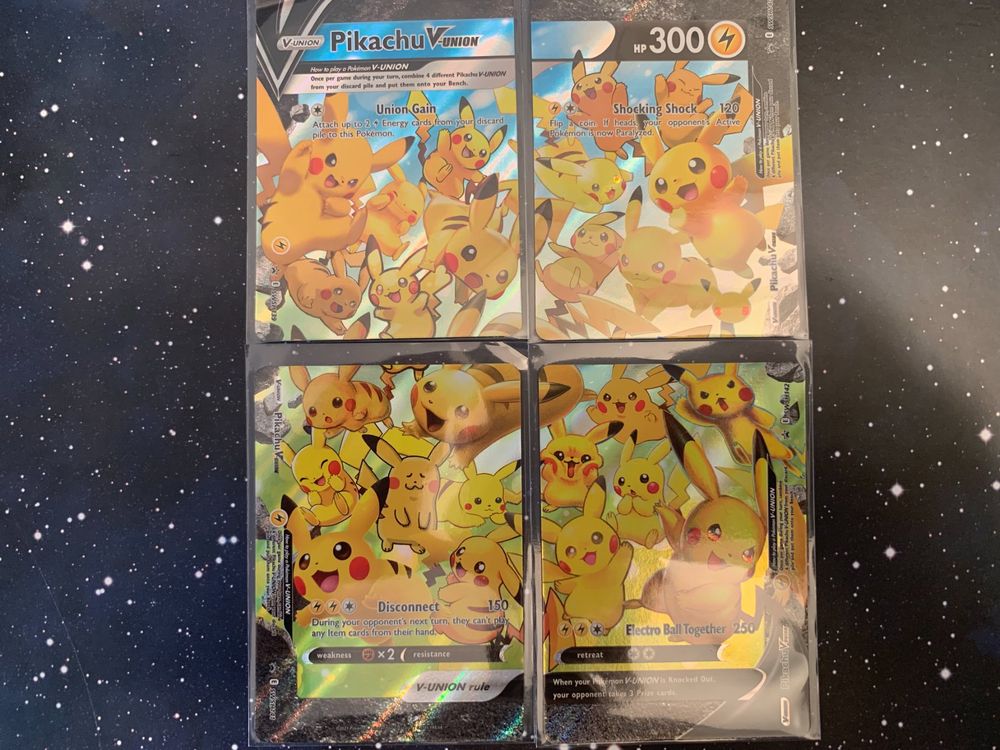 💥 PIKACHU 4ER SET V-UNION | POKEMON TCG 🔥 | Kaufen auf Ricardo