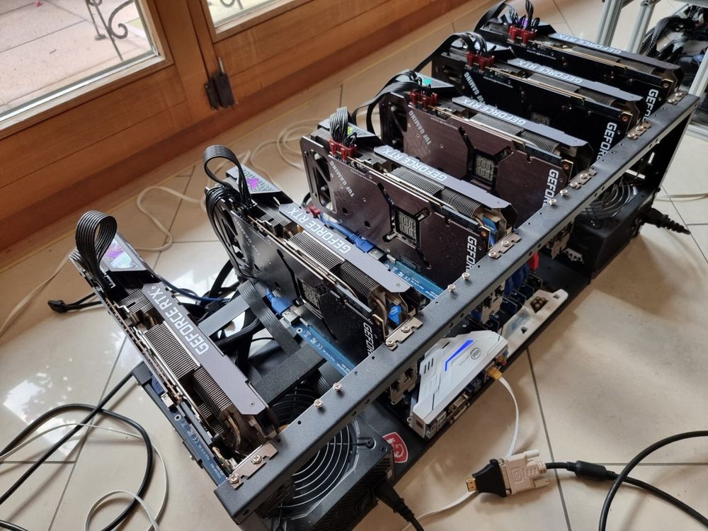 6x ASUS TUF Nvidia RTX 3090 PC Bitcoin Altcoins Mining Rig (Gebraucht ...