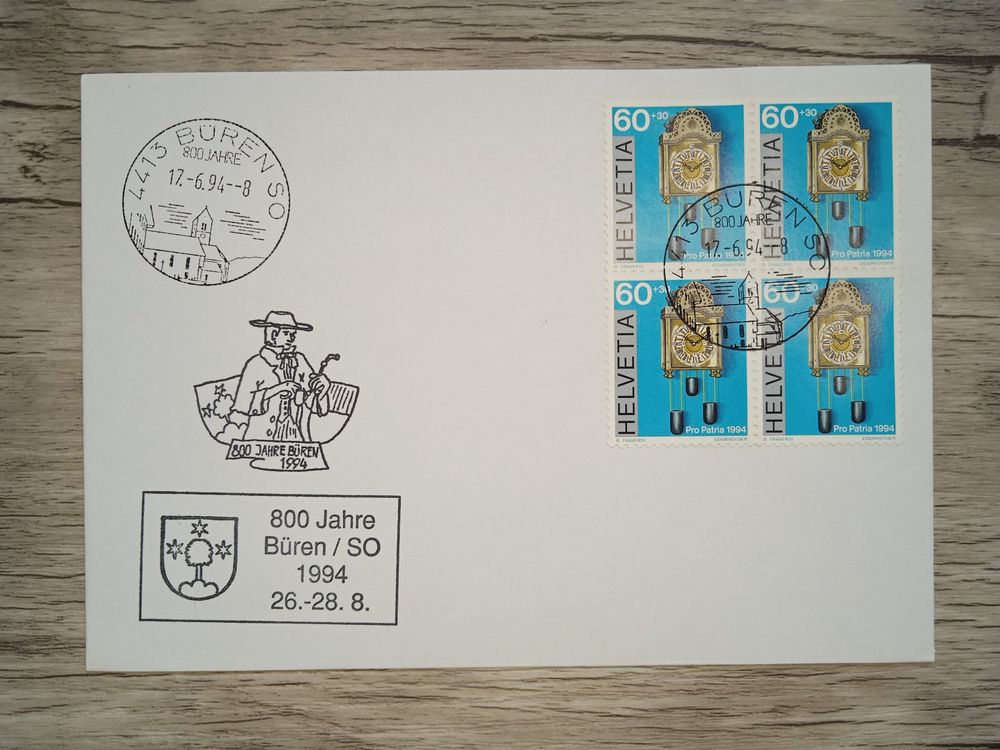 TR18 Enveloppe + Timbre Suisse 1994 (Gebraucht) in Cousset für CHF 0.6 – mit Lieferung auf ...