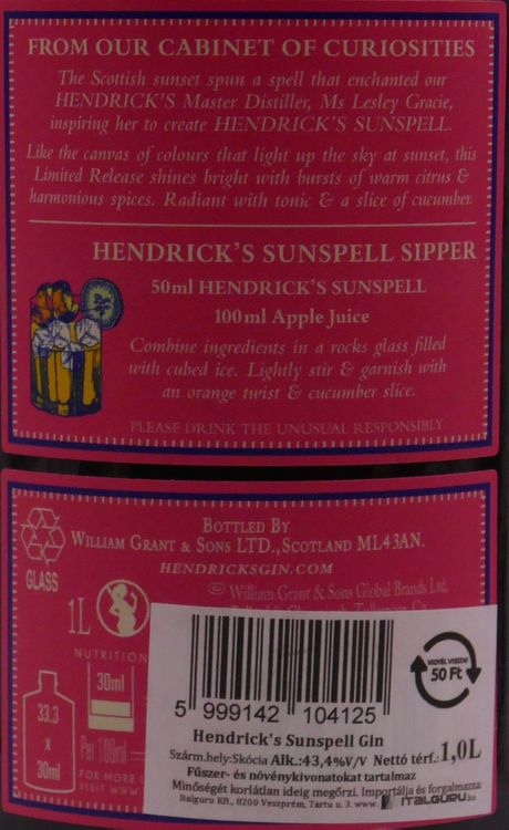 Hendrick’s Sunspell Gin - Limited Edition (Neu und originalverpackt) in ...
