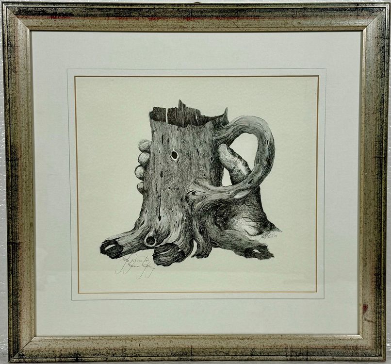 Interessante Lithografie Unleserlich Signiert | Kaufen auf Ricardo