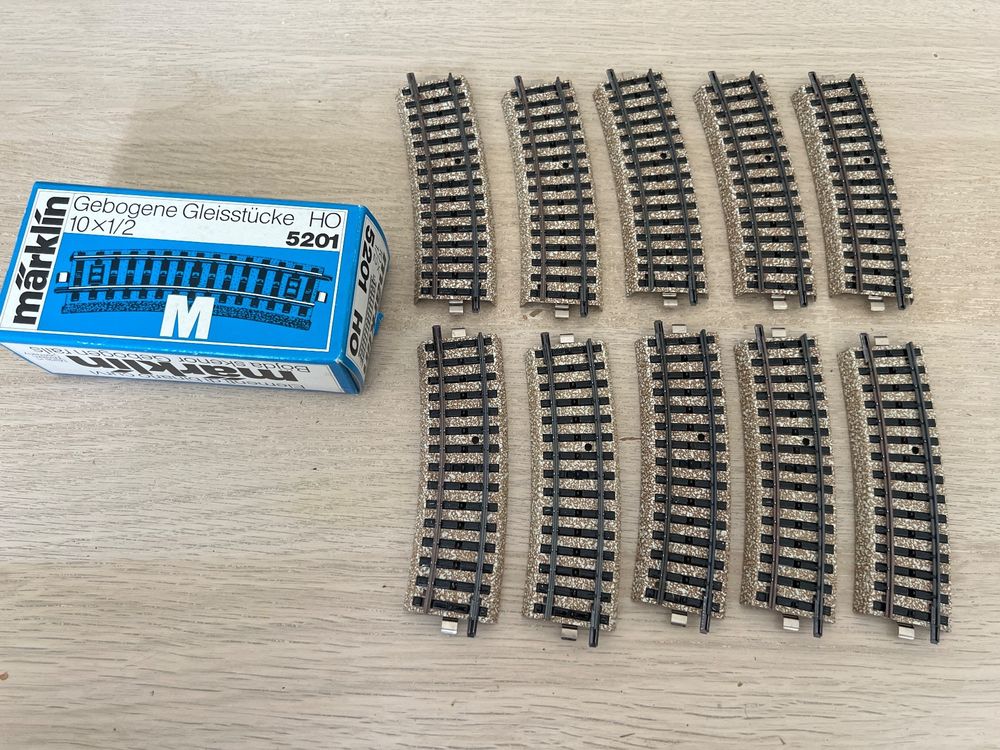 Märklin 10 x 5201 gebogenes gleis M H0 OVP NEU | Kaufen auf Ricardo