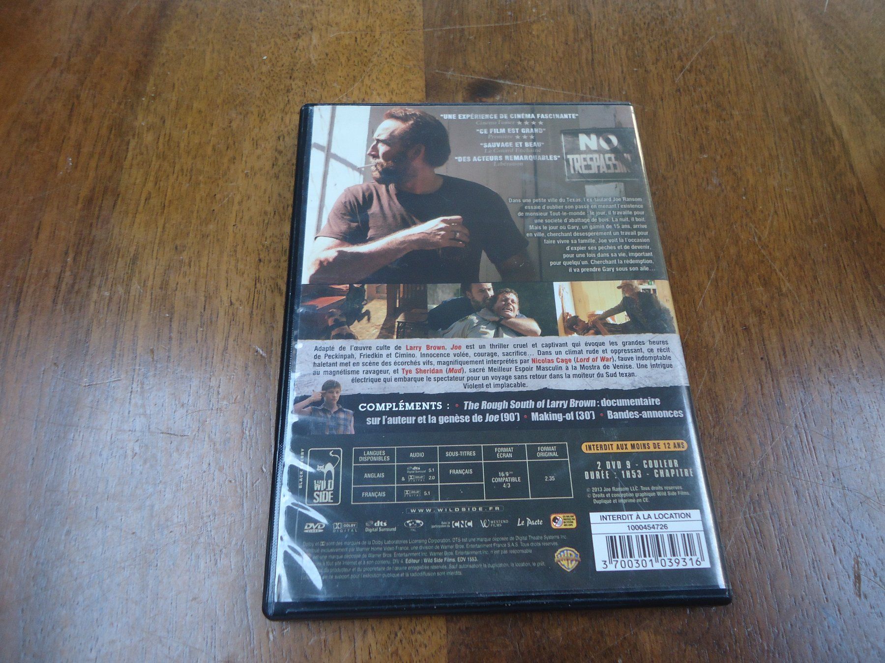 DVD - Joe - Nicolas Cage - Tye Sheridan (D'occasion) à Vessy pour CHF 1 ...