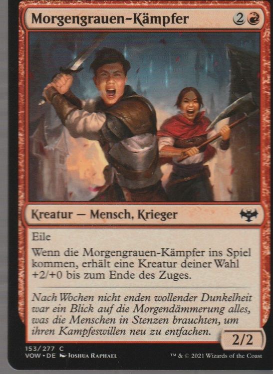 TCG Magic The Gathering MTG De VOW 153 Morgengrauen K mpfer Neu