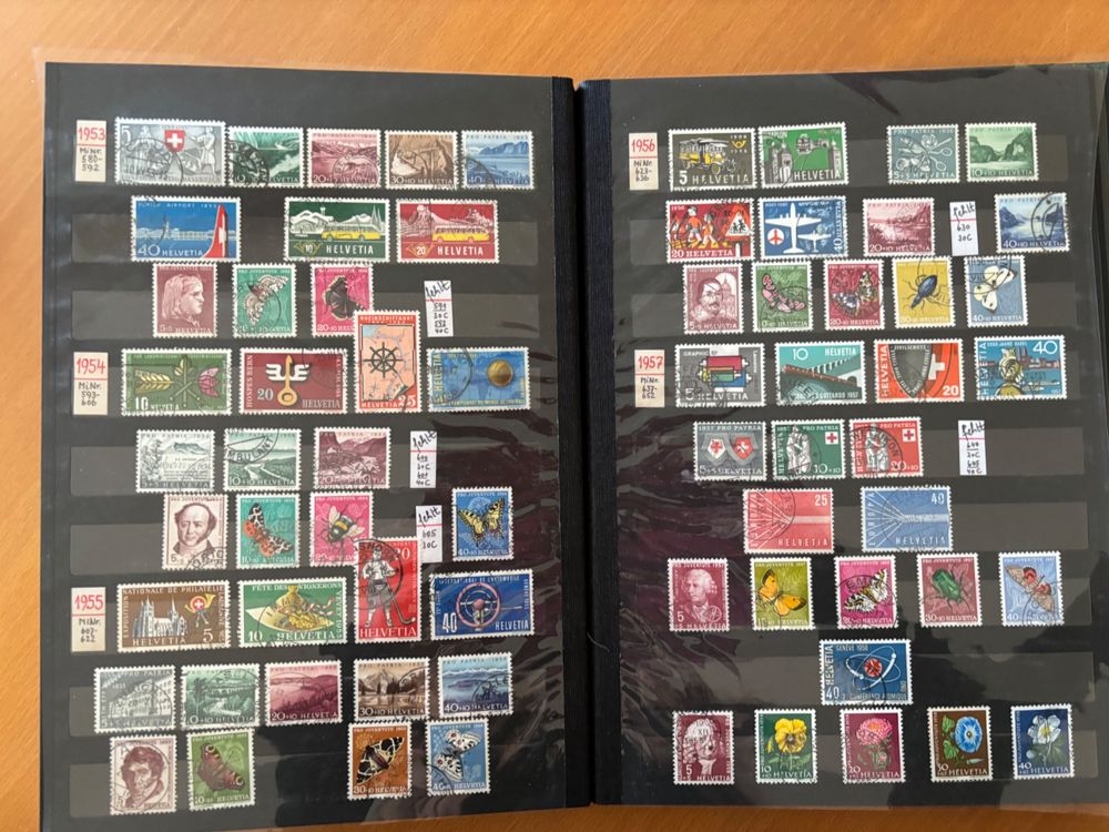 Schweizer Sammlung ab Strubeli bis 1973 im grünen Album (Gebraucht) in Murgenthal für CHF 44 ...