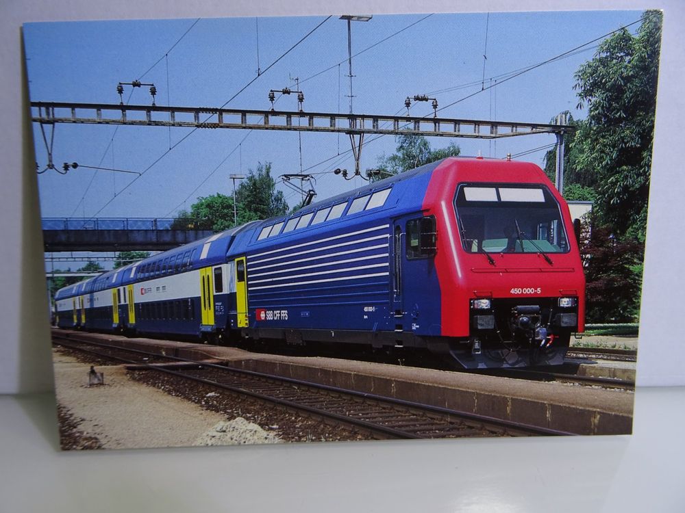 Postkarte SBB Re 450 000 + 3 Doppelstockwagen S-Bahnzug | Kaufen auf ...