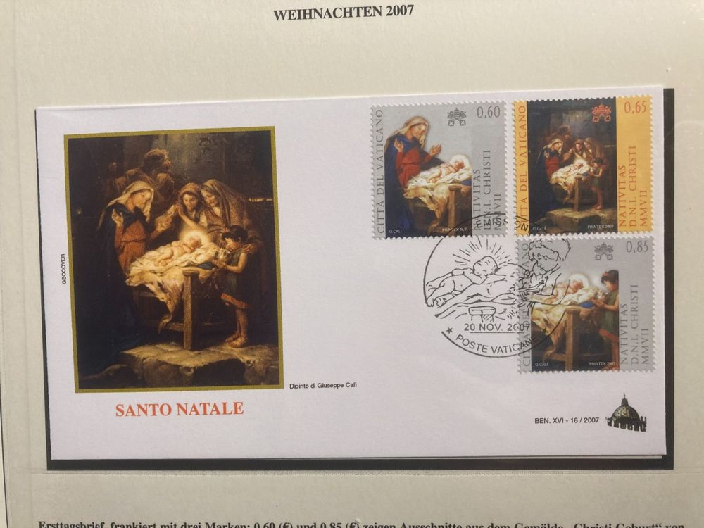 Vatikan 2007 Ersttagsbrief Satz Weihnachten (Neu (gemäss Beschreibung)) in Liestal für CHF 2 ...
