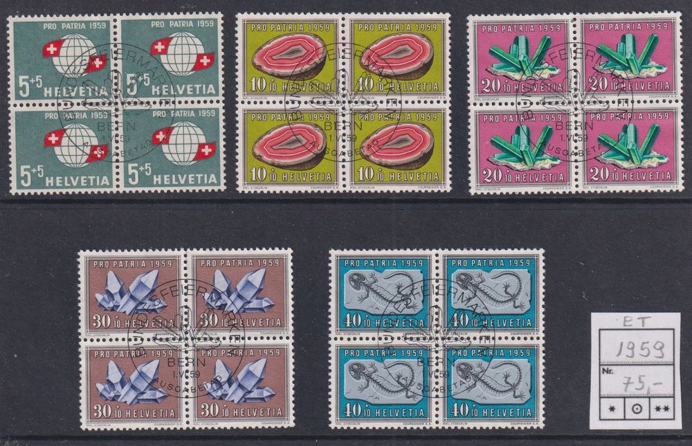 205) PP 1959, 4.Block ET Vollstempel , Kat: 75.-- (Gebraucht) in für ...