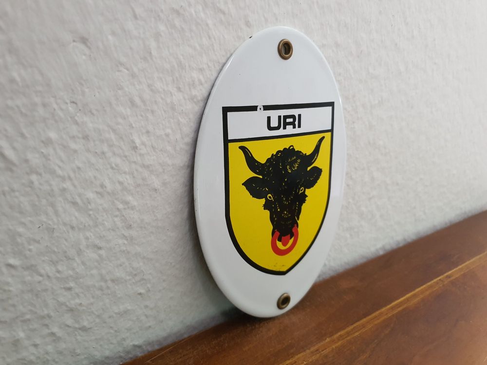 Emailschild Kanton URI Wappen Logo Emaille Schild Schweiz | Kaufen auf ...