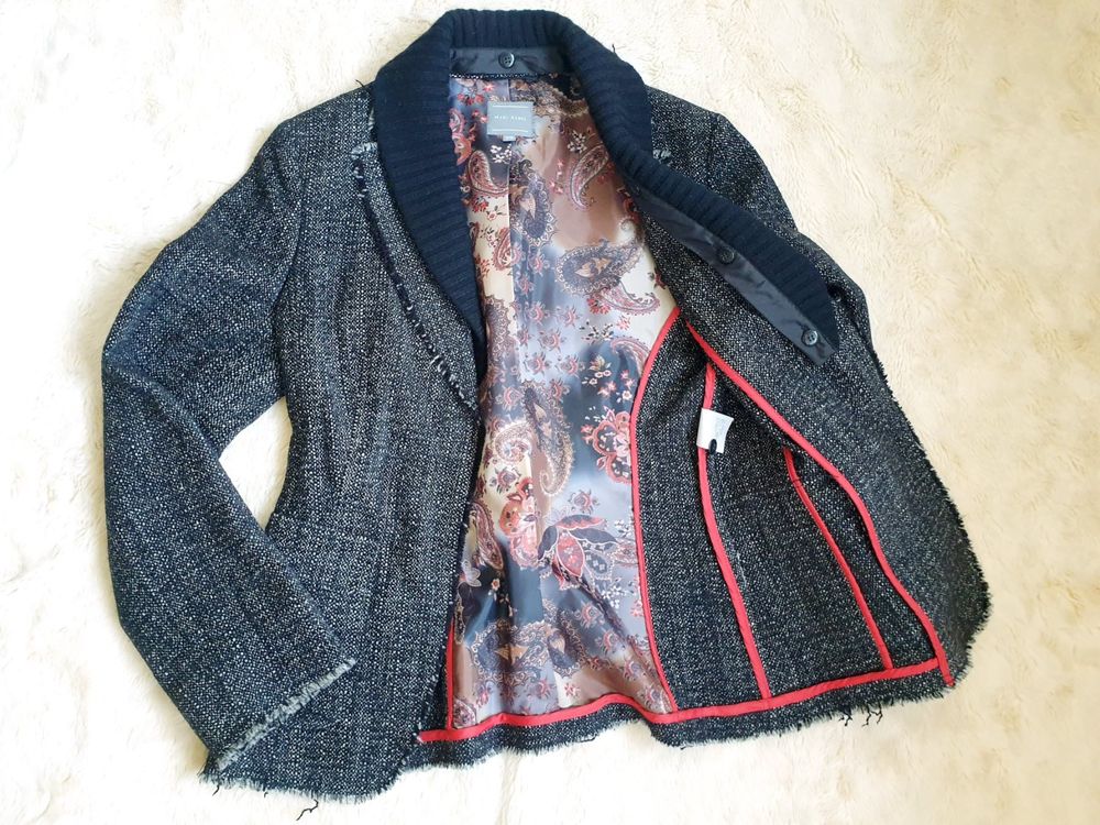 MARC AUREL 38 M BLAZER JACKE SCHWARZ MELIERT KLASSIKER EDEL (Neu ...