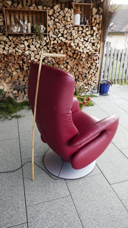 Sehr gut erhaltener HUKLA Liege-Sessel, Leder rot | Kaufen auf Ricardo