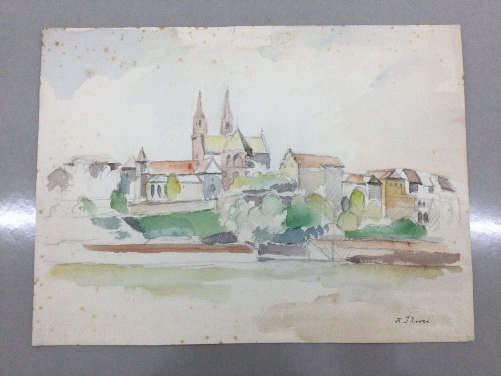 Aquarell vom Basler Münster von Hans Burri (Gebraucht) in Basel für CHF 50 – nur Abholung auf ...