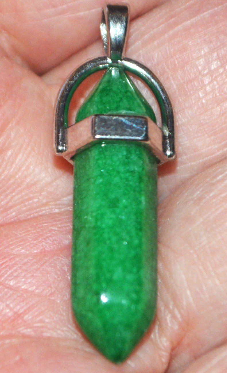 Anhänger L-6084 – Malaysia Jade Säule ca. 35x8mm (Neu und ...