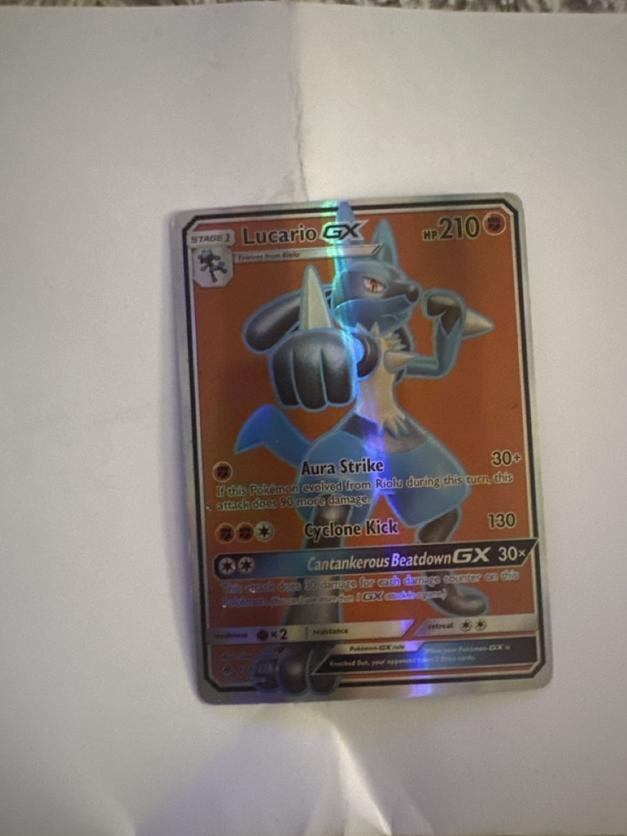 Lucario GX - Seltene Pokémon Karte - Top Zustand! (Neu (gemäss ...