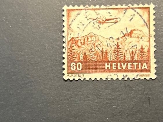 Helvetia 1941 " Landschaften und Flugzeug" gestempelt 9.V.43 | Kaufen auf Ricardo