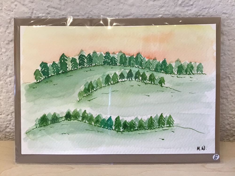 Handgemalte Karte / Wald | Kaufen auf Ricardo