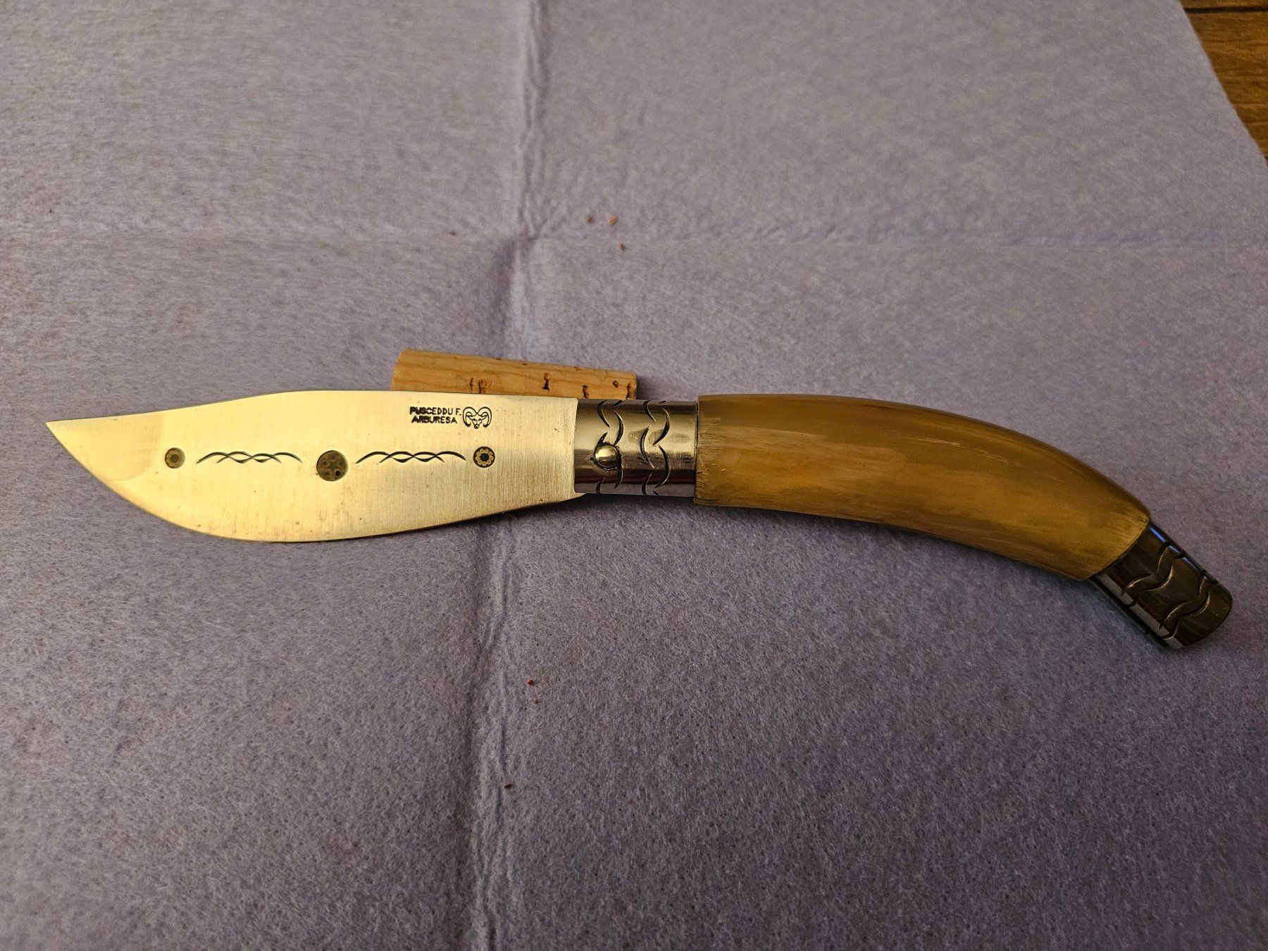 Franco Pusceddu lama 10,5 cm manico in corno bovino (Neu und ...