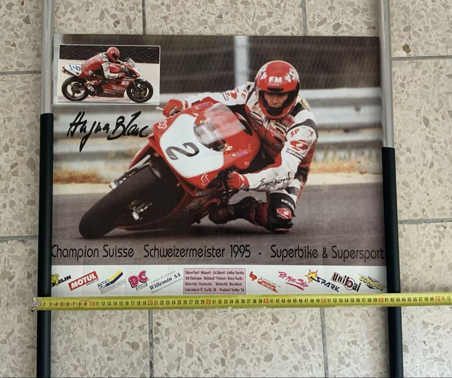 Hajni Blanc Poster, Schweizer Meister Superbike 1995. (Gebraucht) in ...