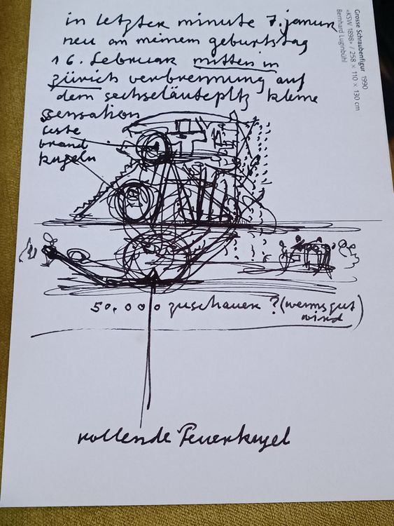 Bernhard Luginbühl - original Zeichnung (Gebraucht) in Menziken für CHF 400 – mit Lieferung auf ...